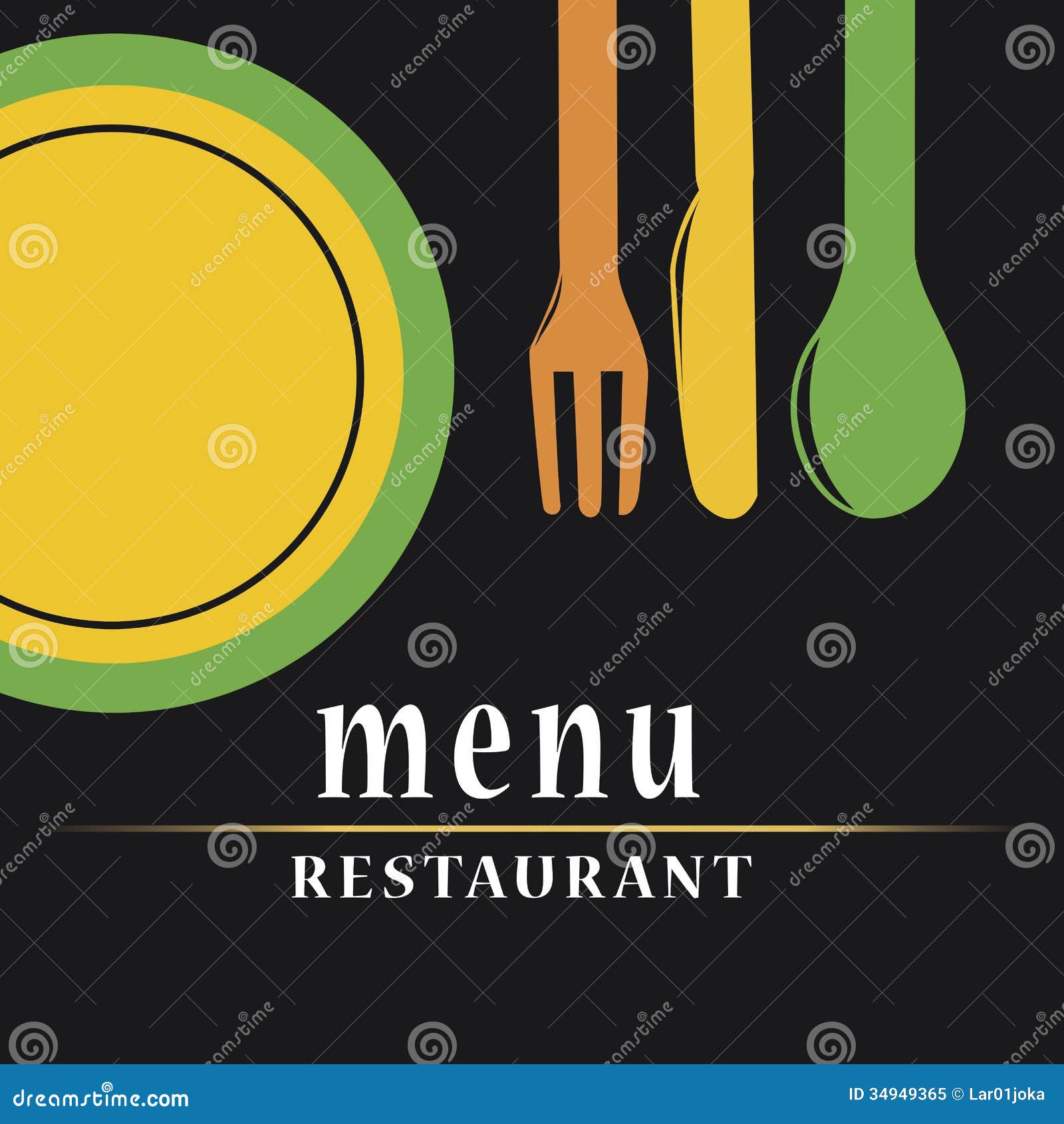 Colored menu design stock vector. Illustration of design - 34949365