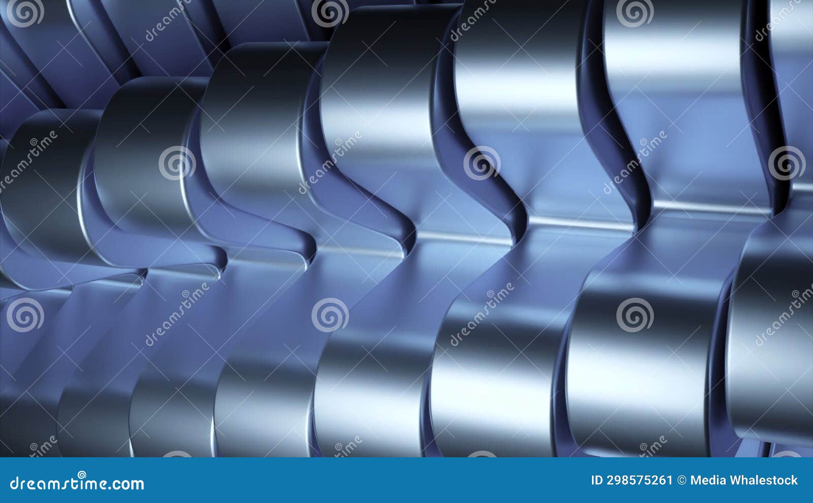 Colored Metal Spiral with 3d Bends. Design. Metallic Luster of Colored ...