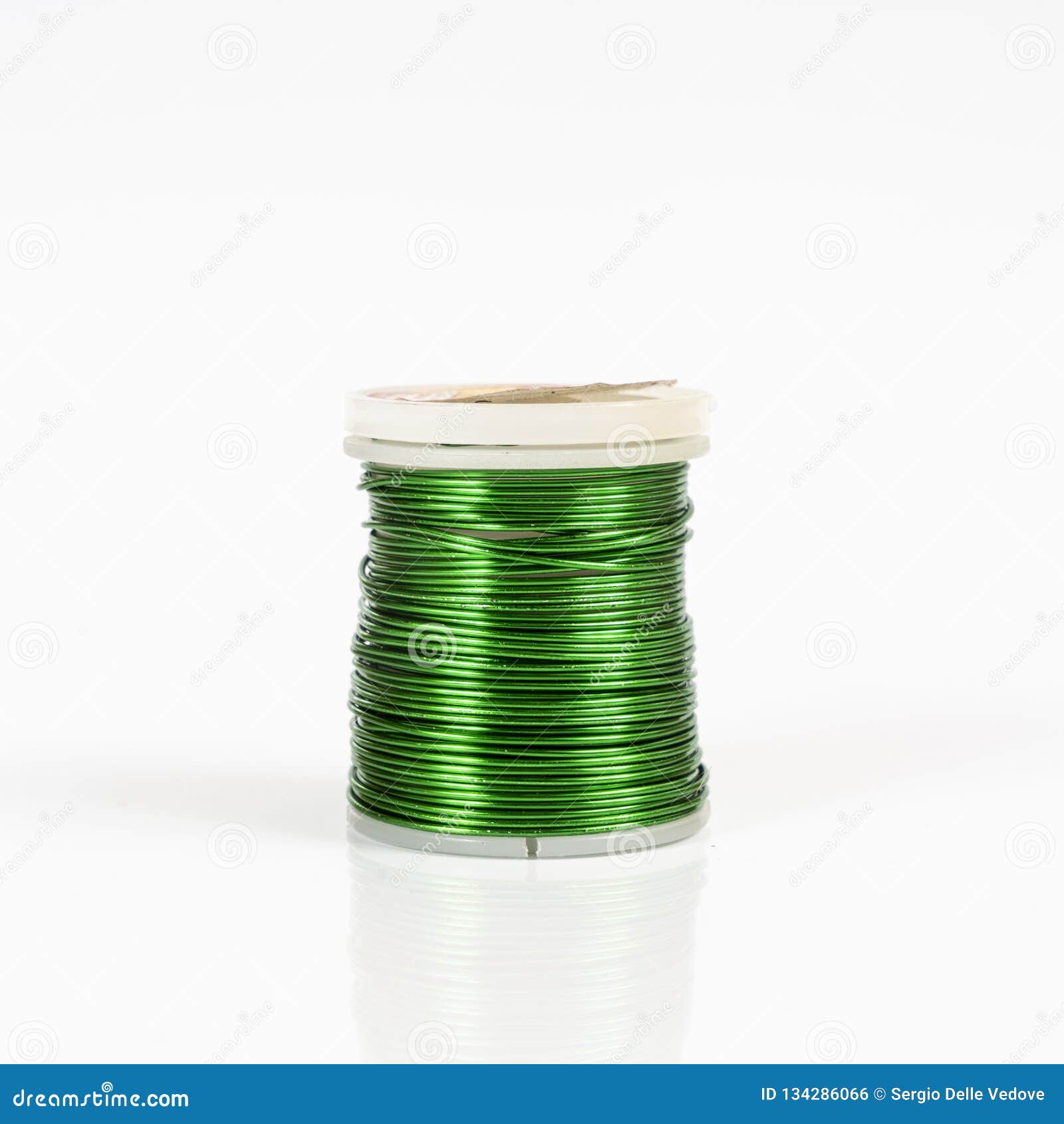 Colored metallic thread stock photo. Image of coil, isolated - 134286066