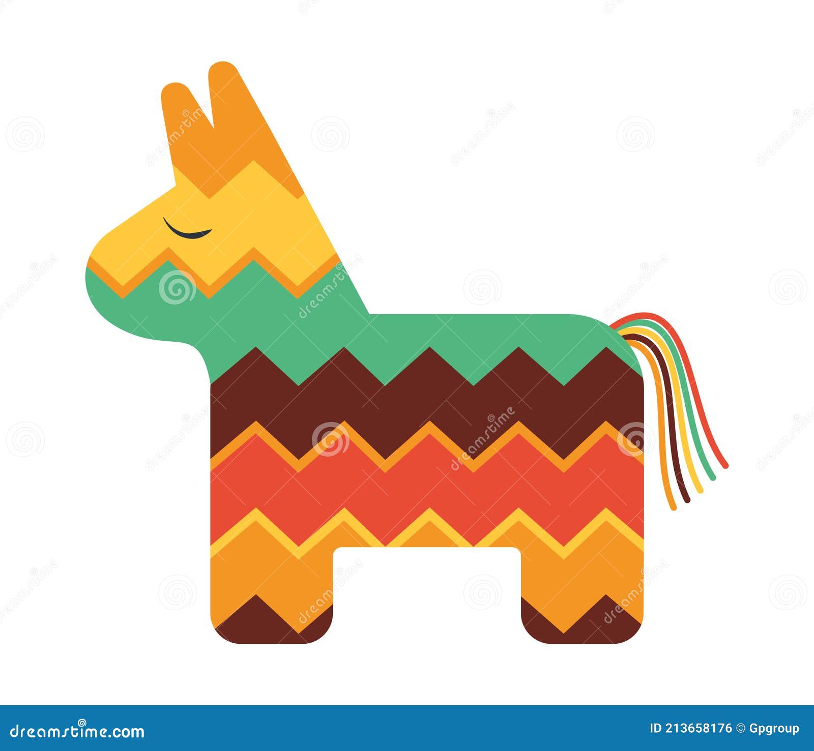 Mexican Pinata Horse. Doodle Characters Cartoon Vector | CartoonDealer ...