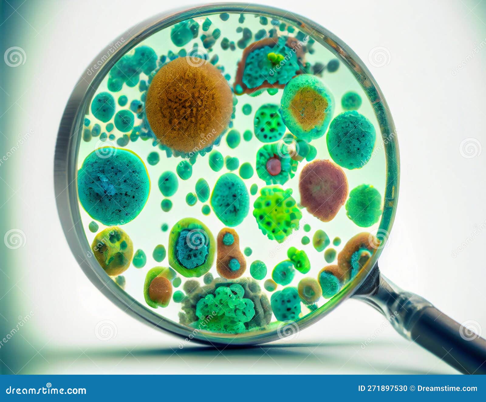Colored Microbes Close-up. Harmful Protozoa Stock Illustration ...
