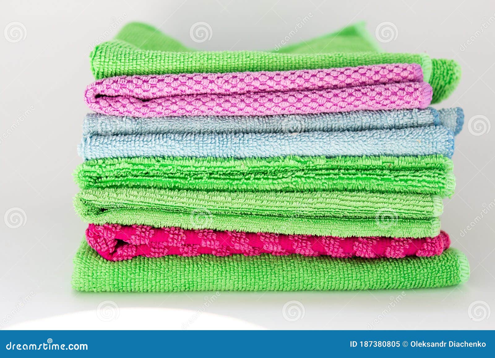Colored Microfiber Cleaning Rags for Cleaning Stock Image - Image of ...