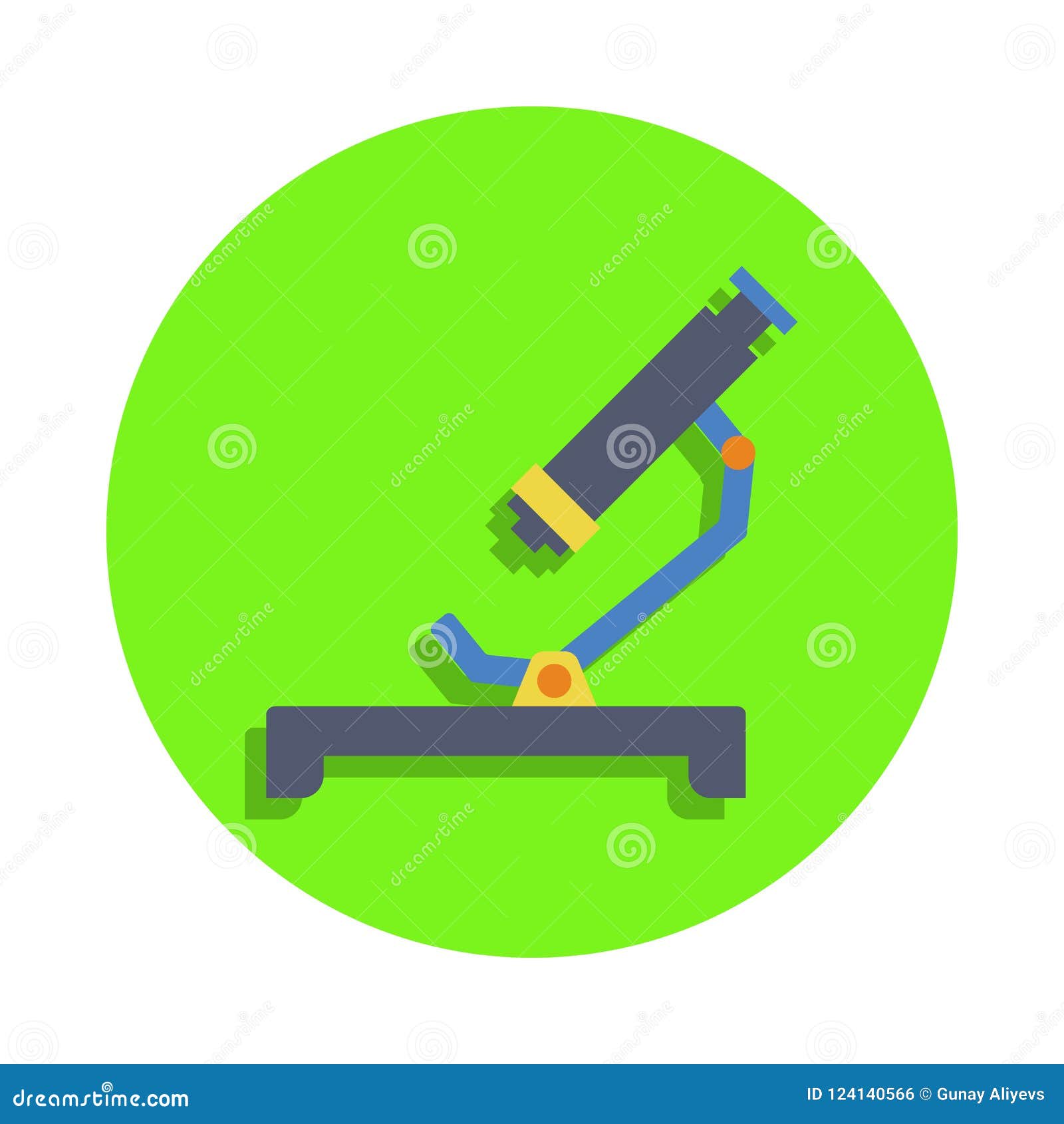 Colored Microscope in Green Badge Icon. Element of Science and ...