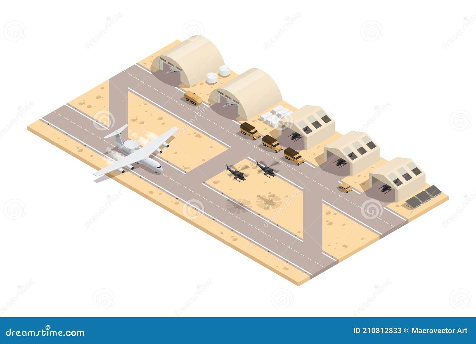 Colored Military Isometric Composition Stock Vector - Illustration of ...