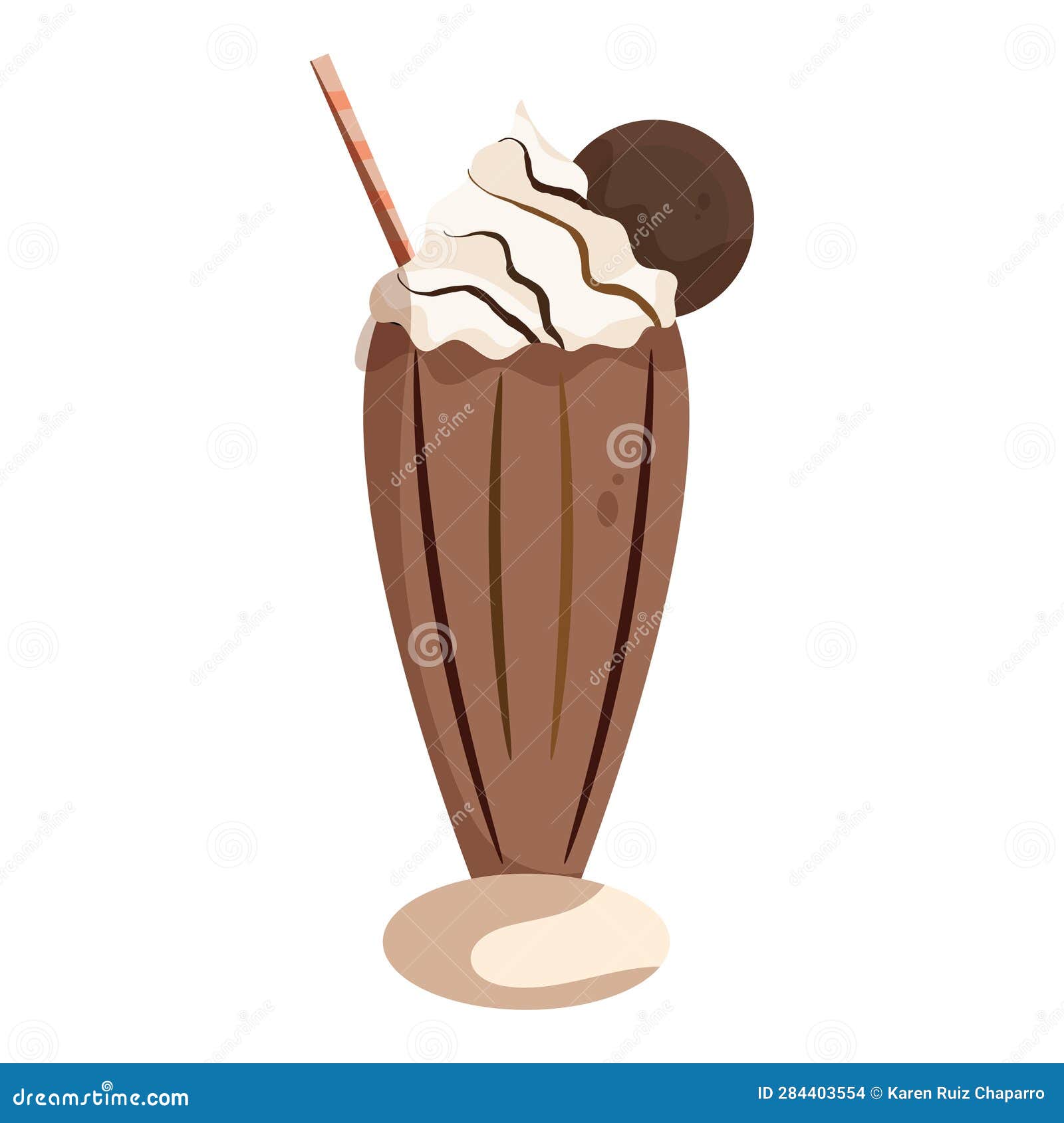 Colored Milk Shake with Ice Cream Sketch Icon Vector Stock Vector ...