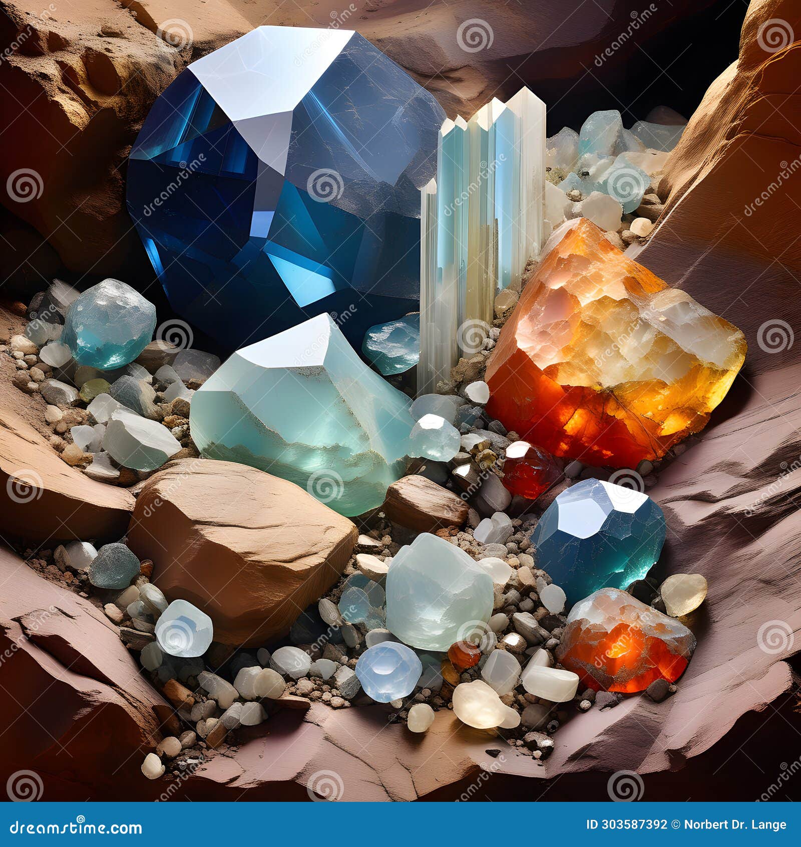 Colored Minerals, Ai-generatet Stock Photo - Image of druse, treasure ...