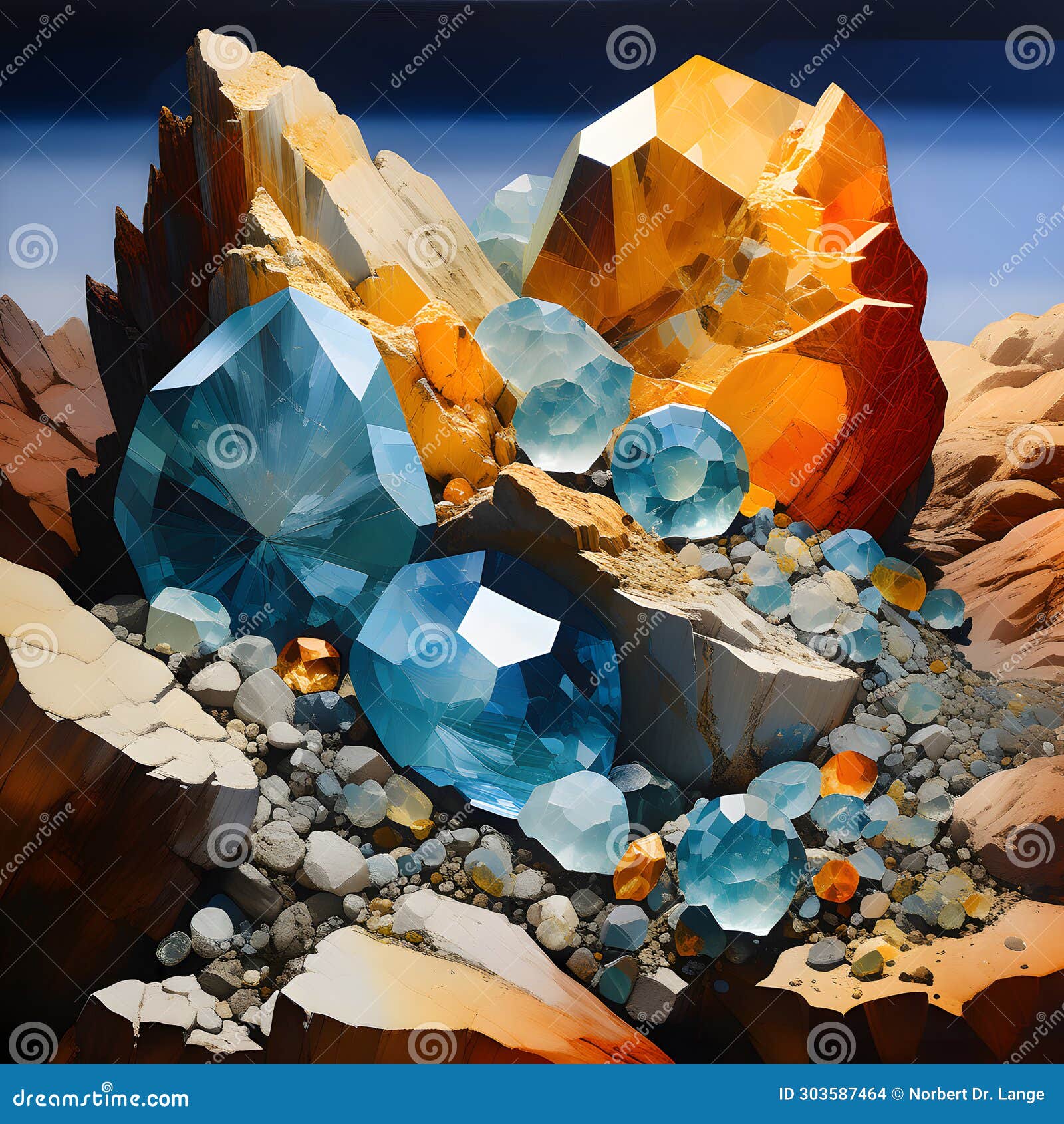 Colored Minerals, Ai-generatet Stock Photo - Image of gesteinsformation ...