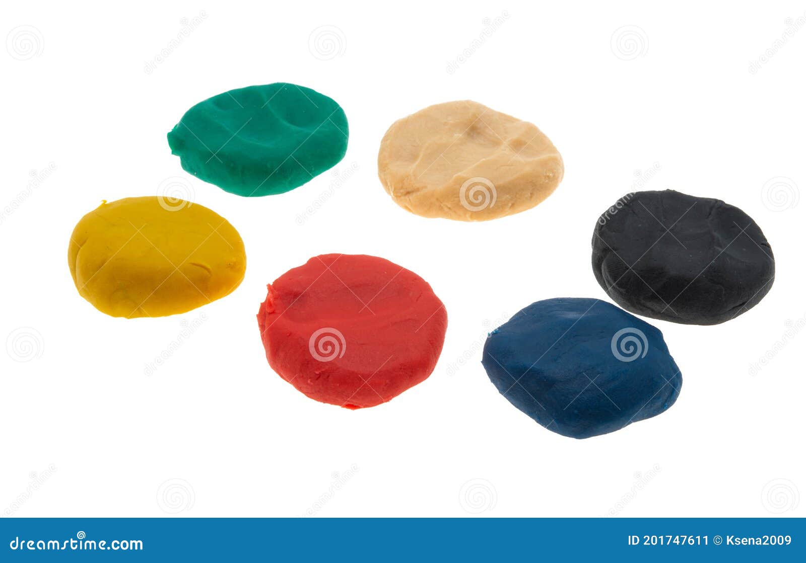 Colored Modeling Clay Isolated Stock Image - Image of creativity, play ...