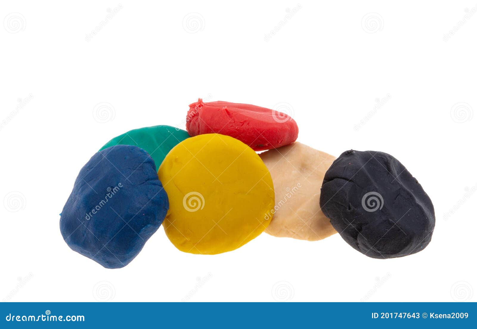 Colored Modeling Clay Isolated Stock Image - Image of educate, creative ...