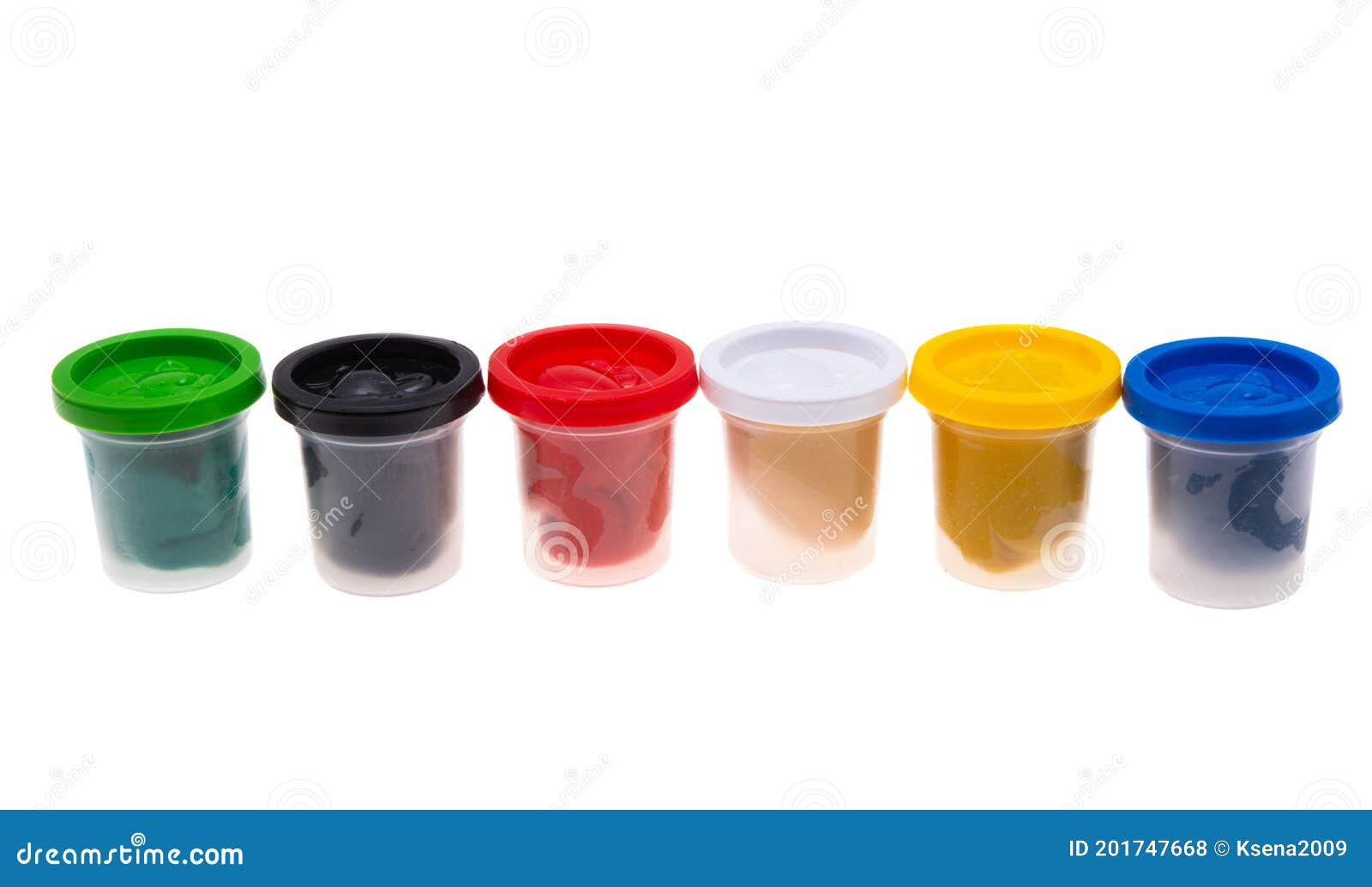 Colored Modeling Clay Isolated Stock Photo - Image of modeling ...