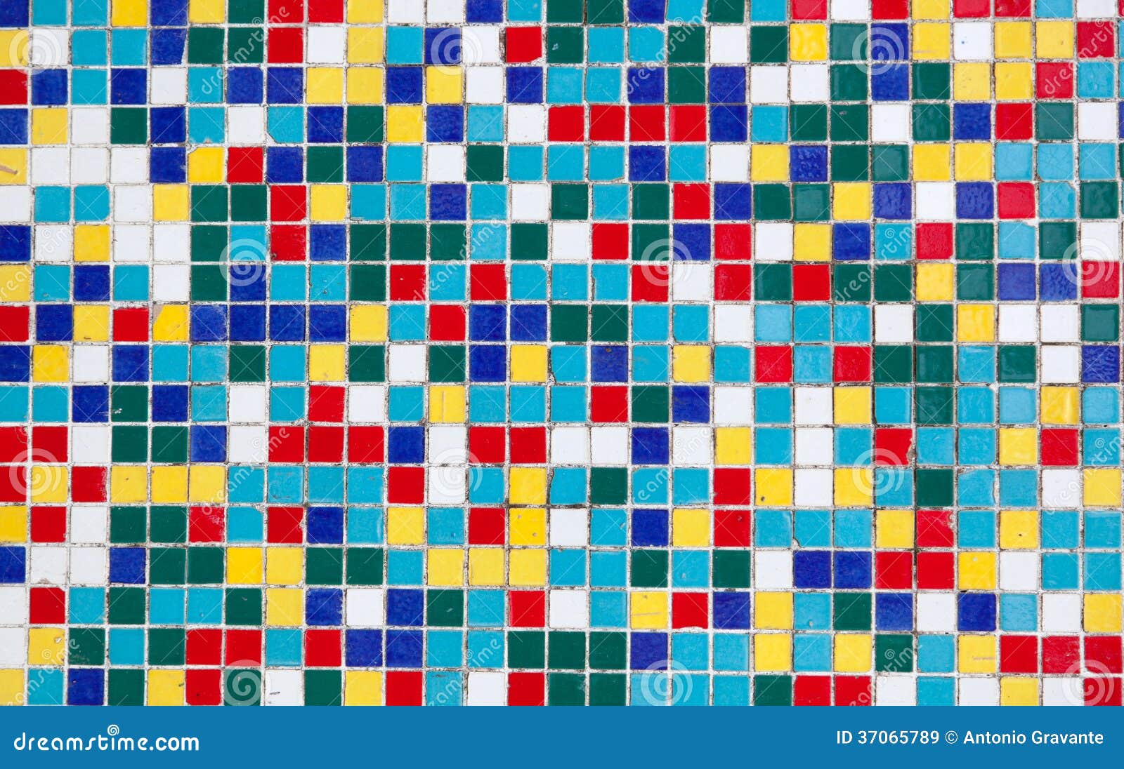 Colored Mosaic of Old Tiles Stock Image - Image of bath, pool: 37065789