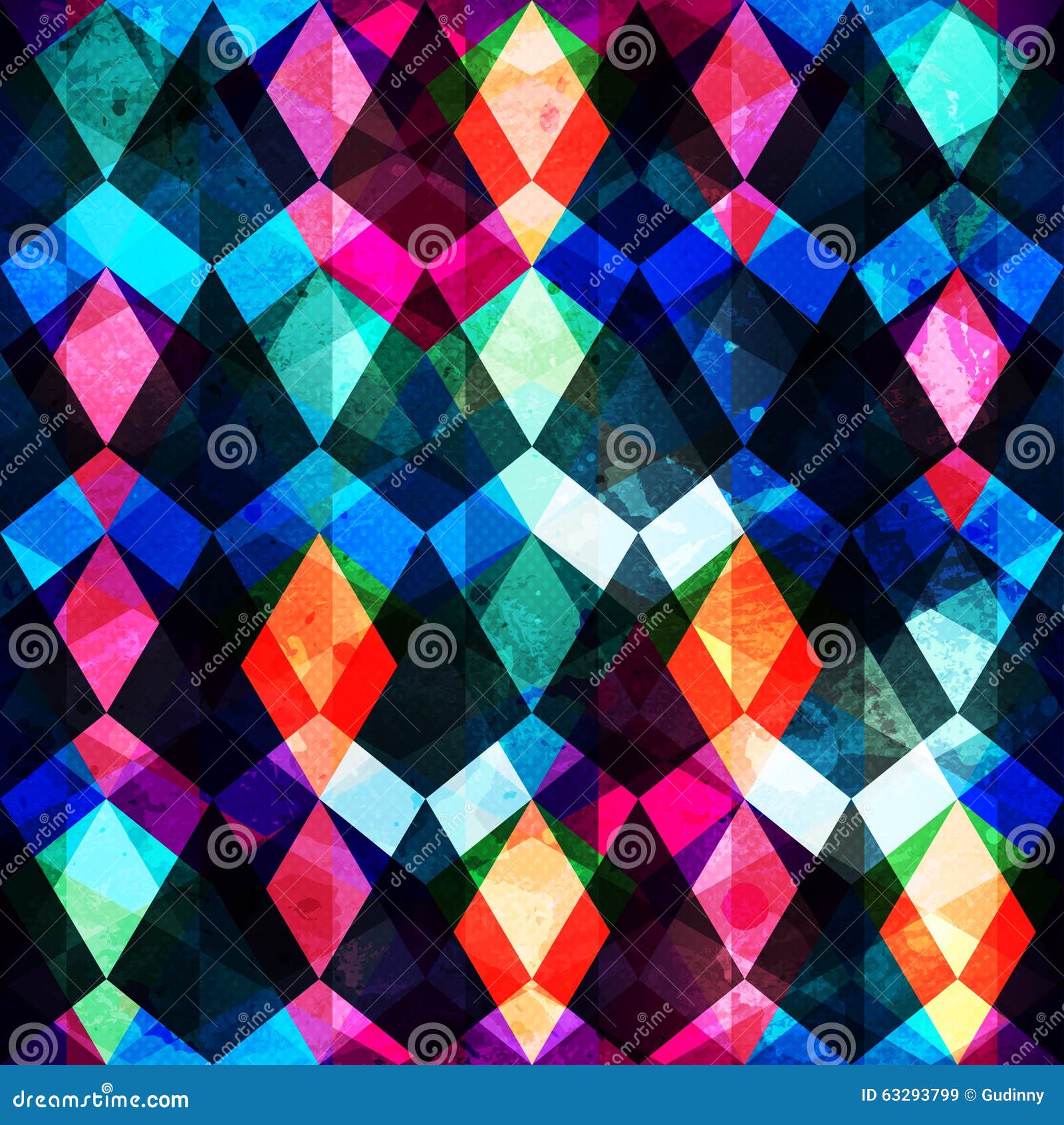 Colored Mosaic Seamles Pattern Stock Vector - Illustration of element ...