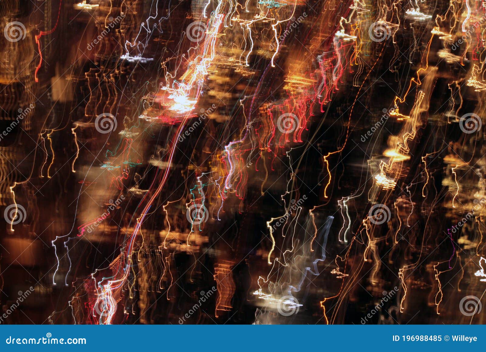 The Colored Moving Lights in the Dark Night Stock Image - Image of ...