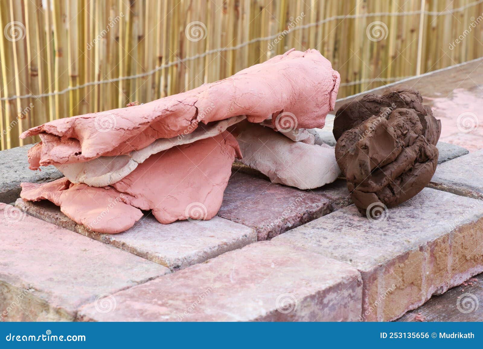 Colored Mud, Pink and Brown Mud Clay Stock Photo - Image of brown ...
