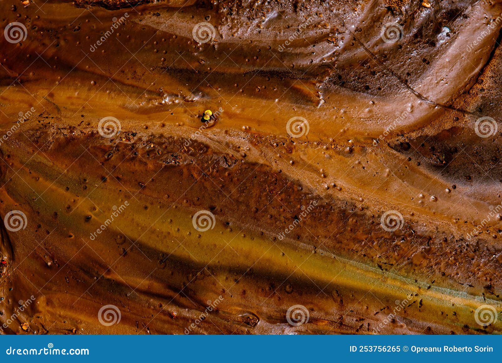 Colored mud river, stock image. Image of people, brown - 253756265