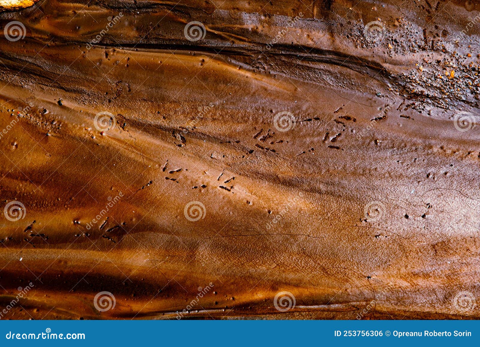 Colored mud river, stock photo. Image of flow, outdoor - 253756306