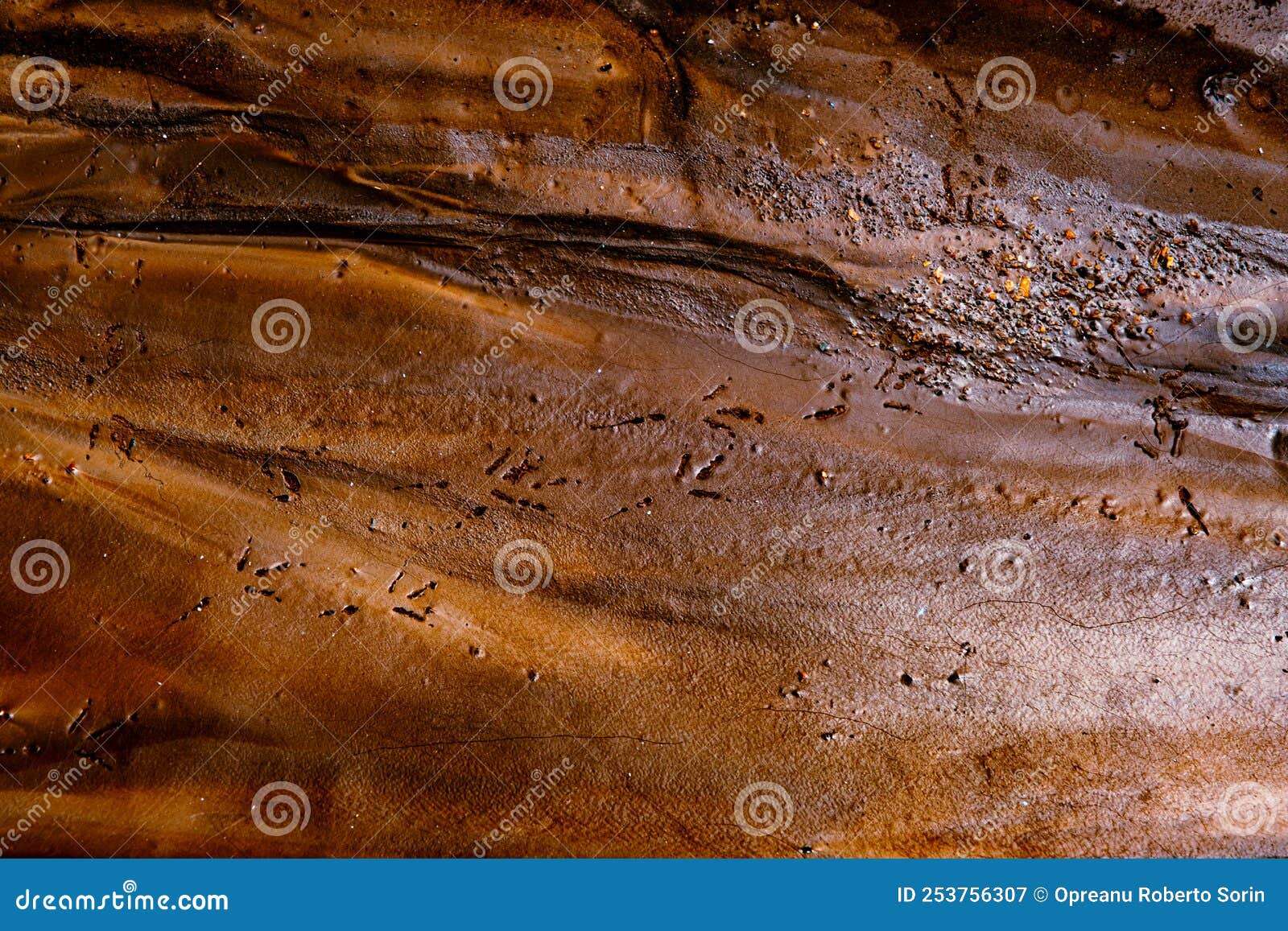 Colored mud river, stock image. Image of rock, liquid - 253756307