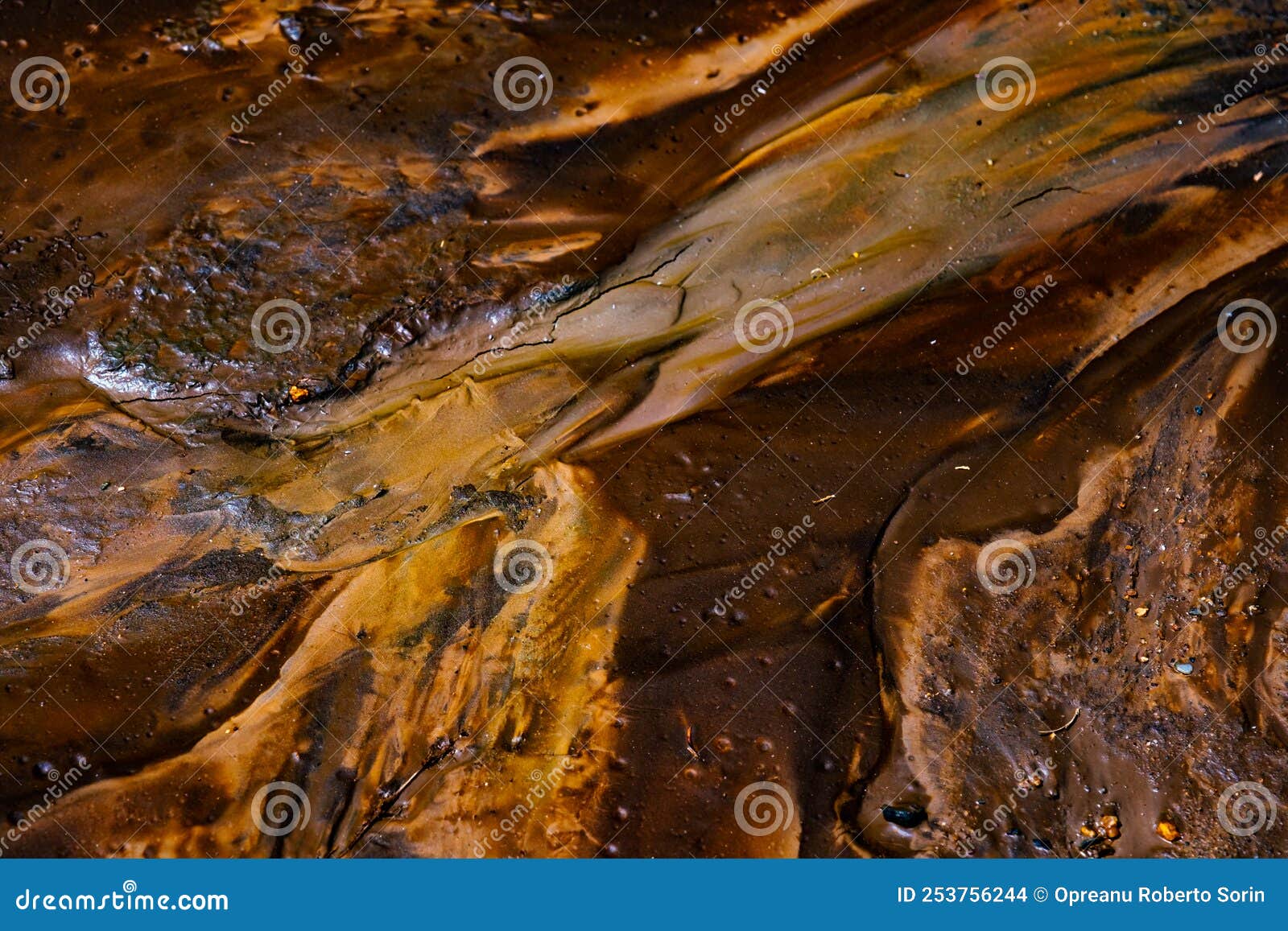 Colored mud river stock photo. Image of people, flow - 253756244