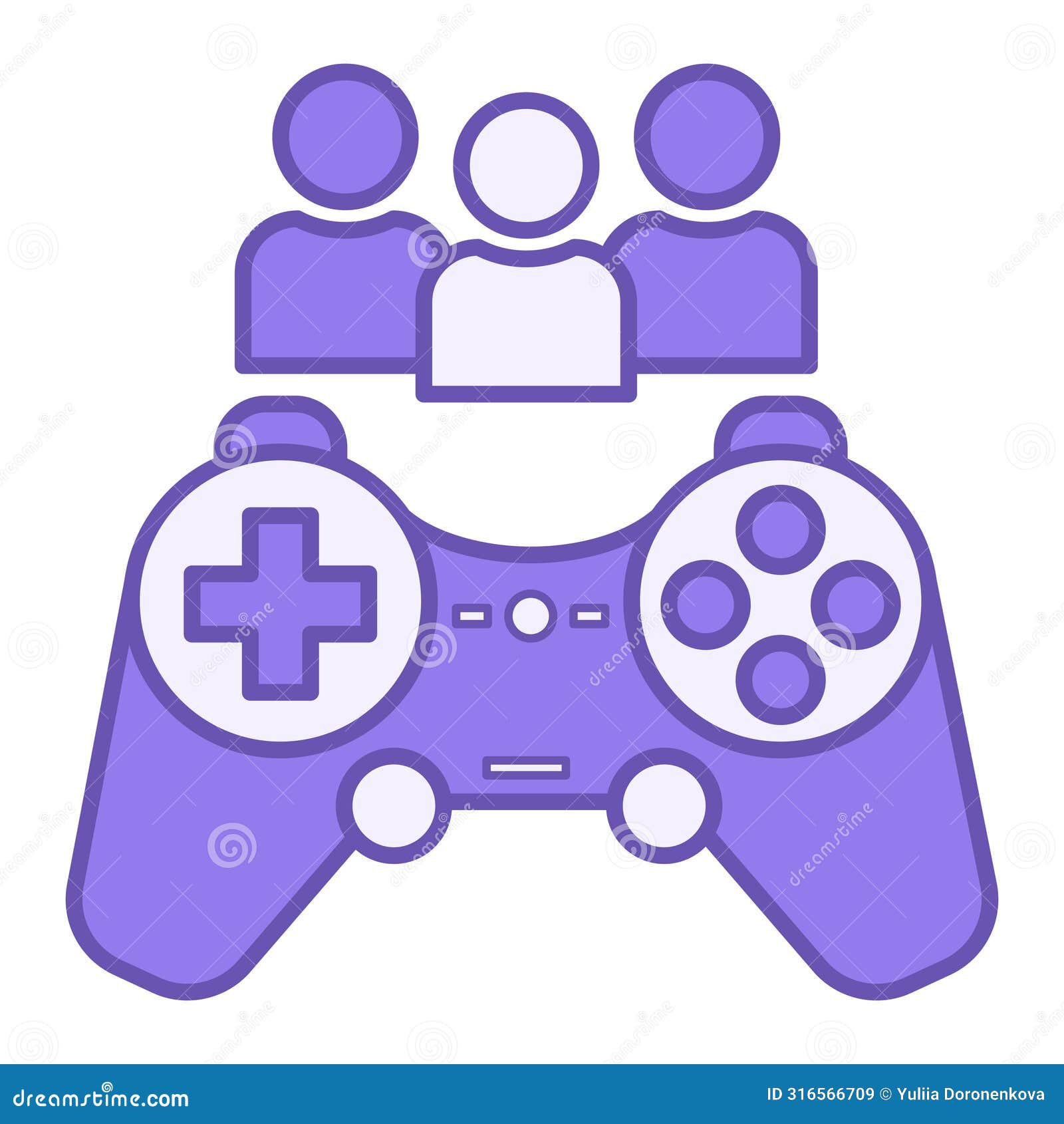 Colored Multiplayer Icon. Cartoon Vector | CartoonDealer.com #316566709