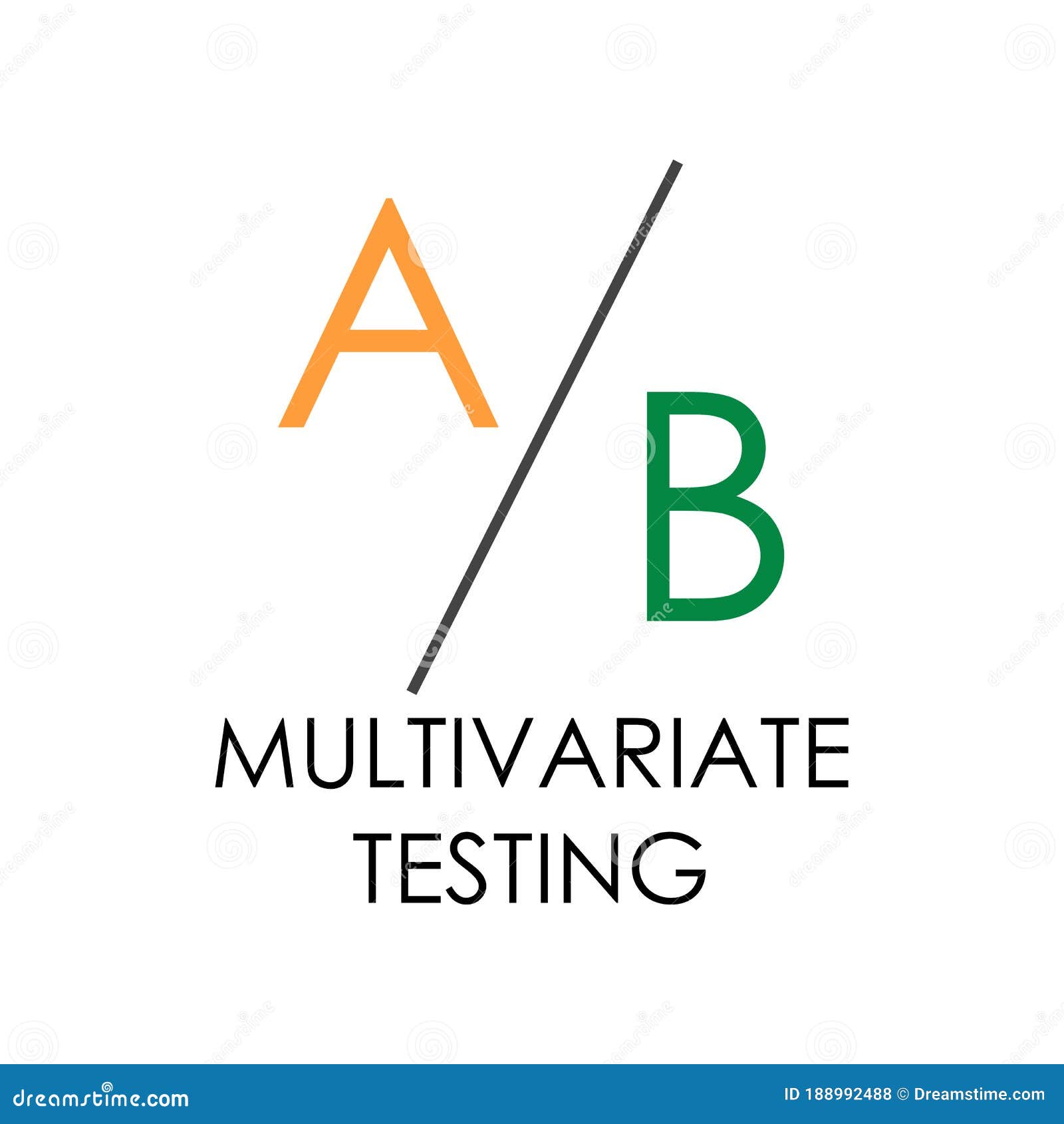 Colored Multivariate Testing Illustration. Element of Marketing and ...