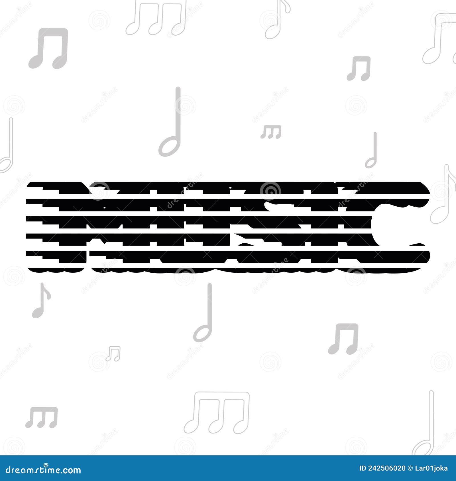 Colored Music Template with Text and Musical Notes Vector Stock Vector ...