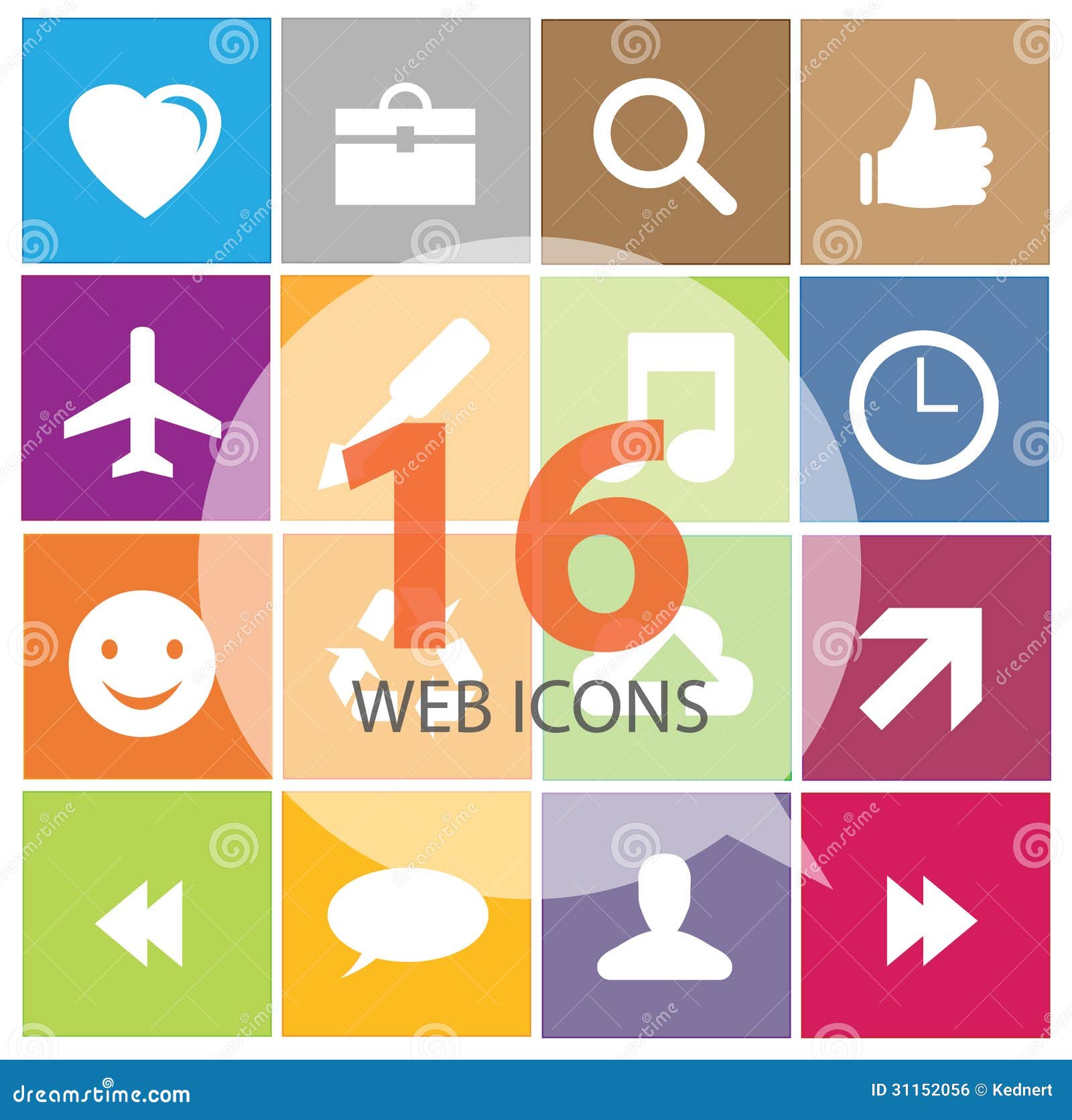 Colored Navigation Pictograms Set Stock Vector - Illustration of button ...