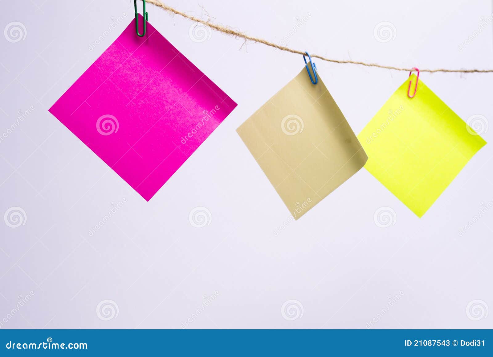 Colored note papers stock image. Image of empty, board - 21087543