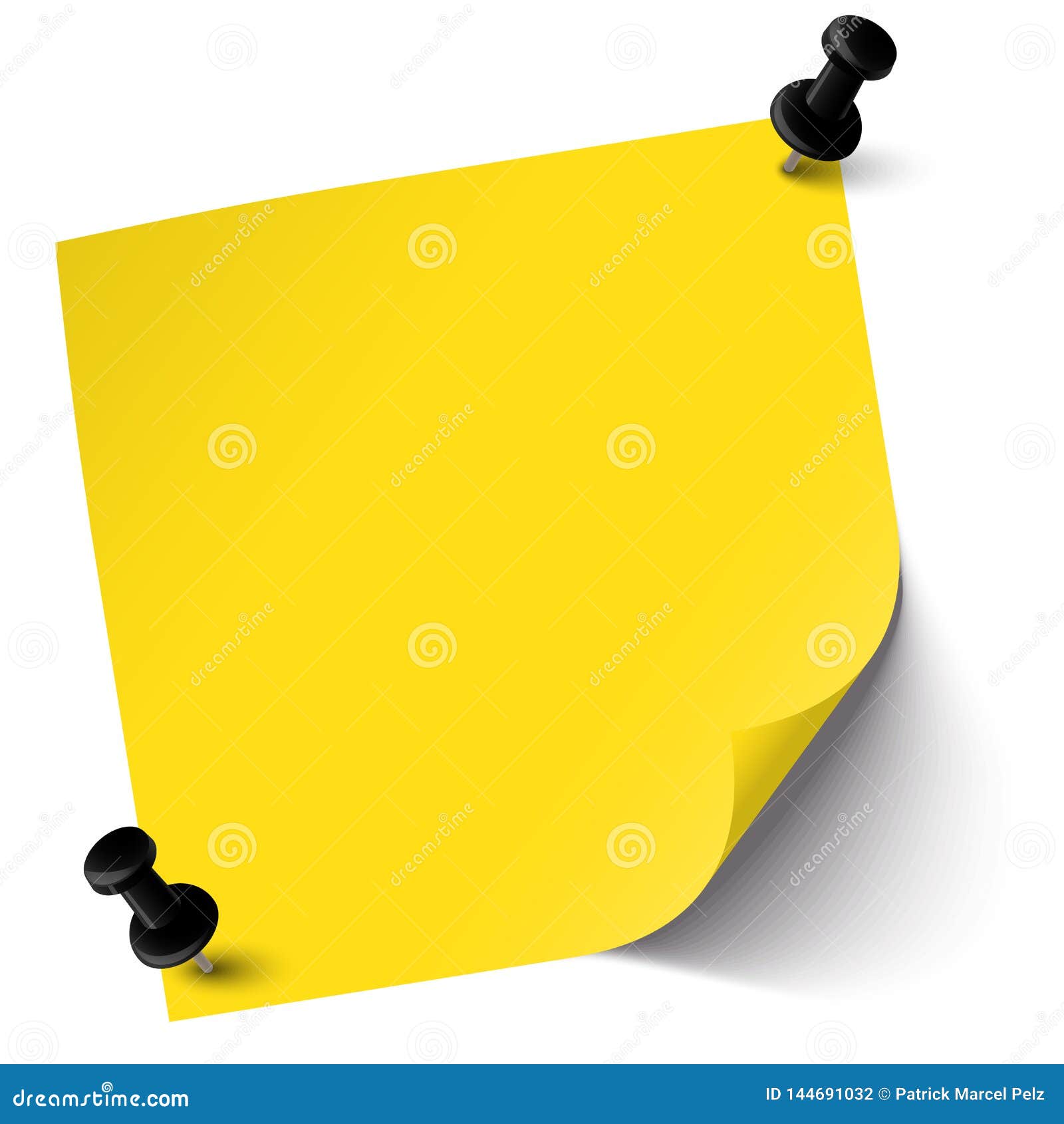 Colored Note with Pin Needle Stock Vector - Illustration of ...