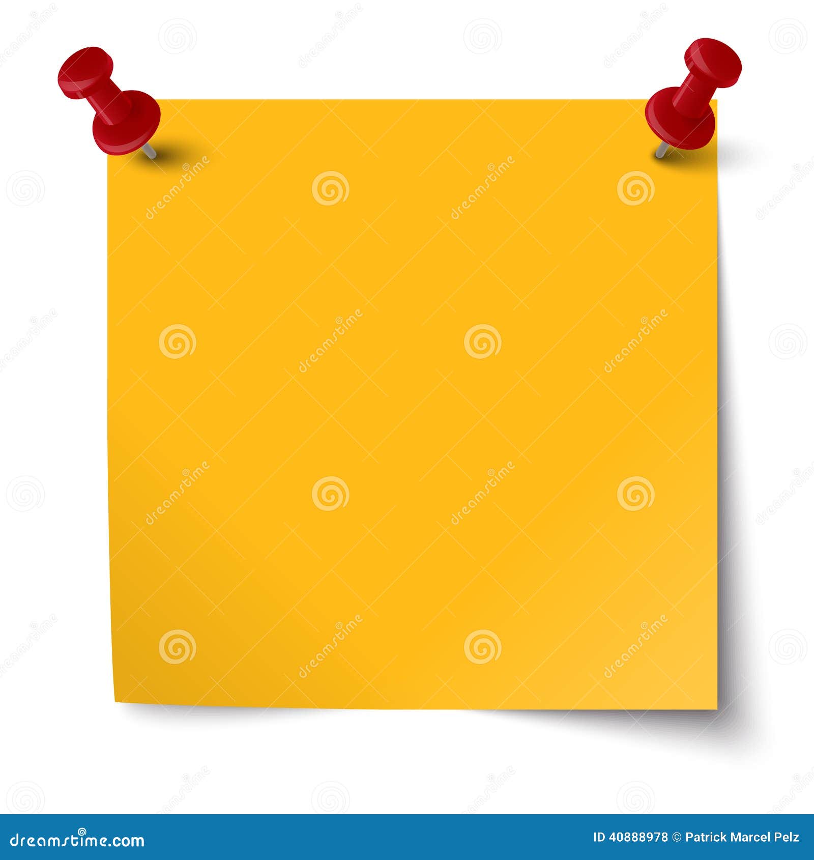 Colored Note with Pin Needle Stock Vector - Illustration of memo ...