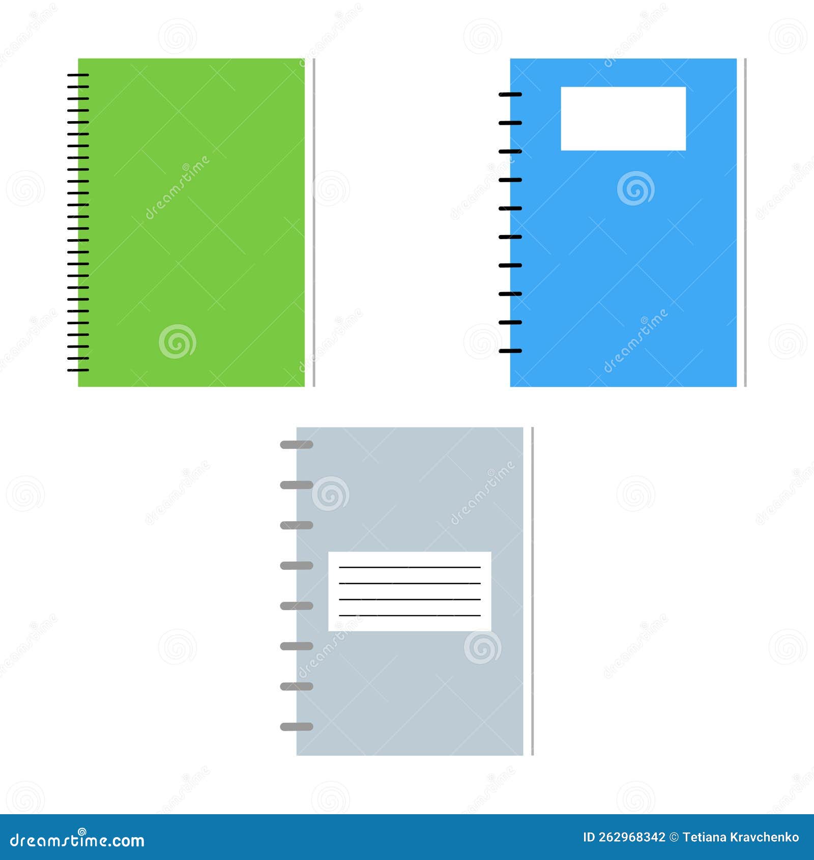 Colored Notebooks. Vector Illustration. Stock Image Stock Vector ...