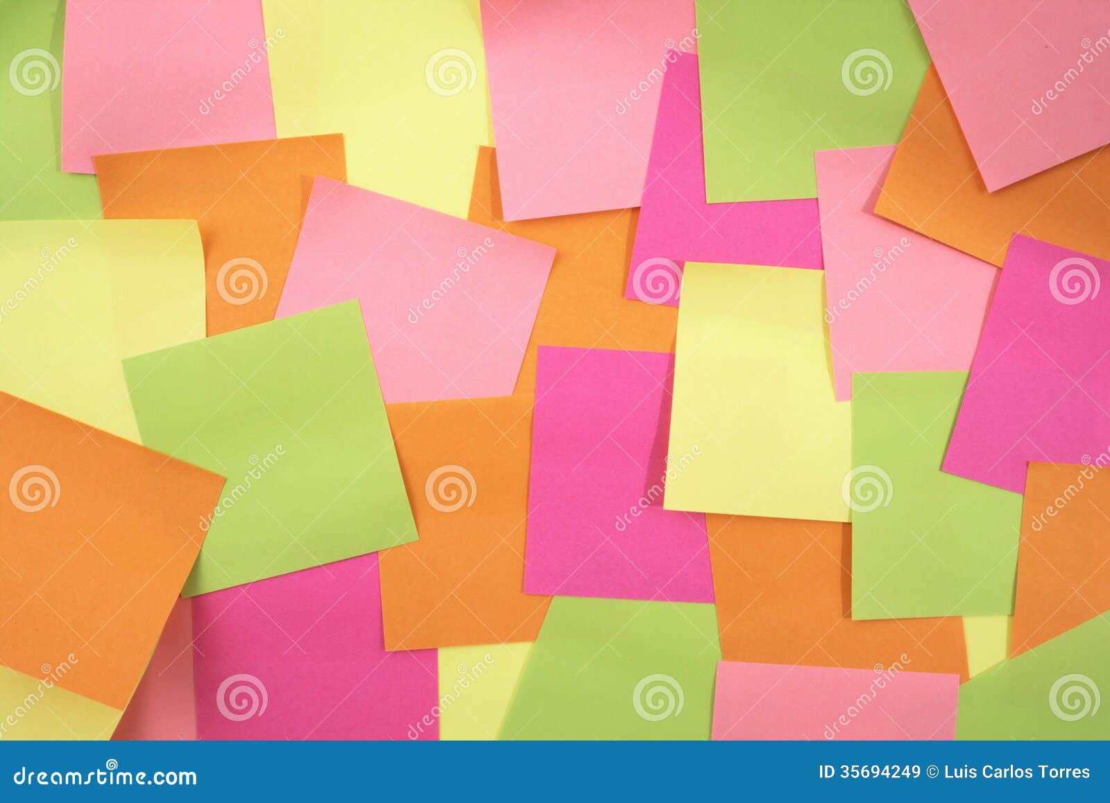 Colored notes stock image. Image of office, colorful - 35694249