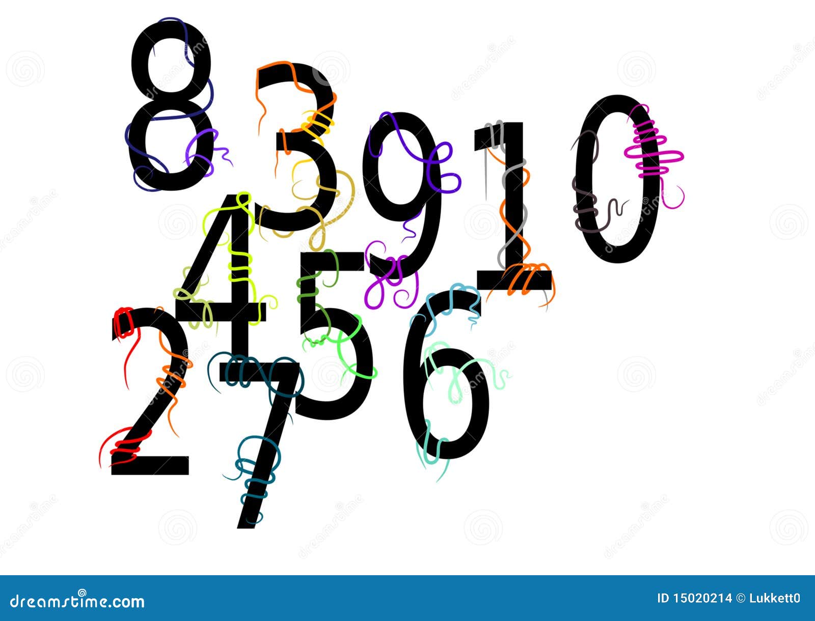 Colored number stock vector. Illustration of accounting - 15020214