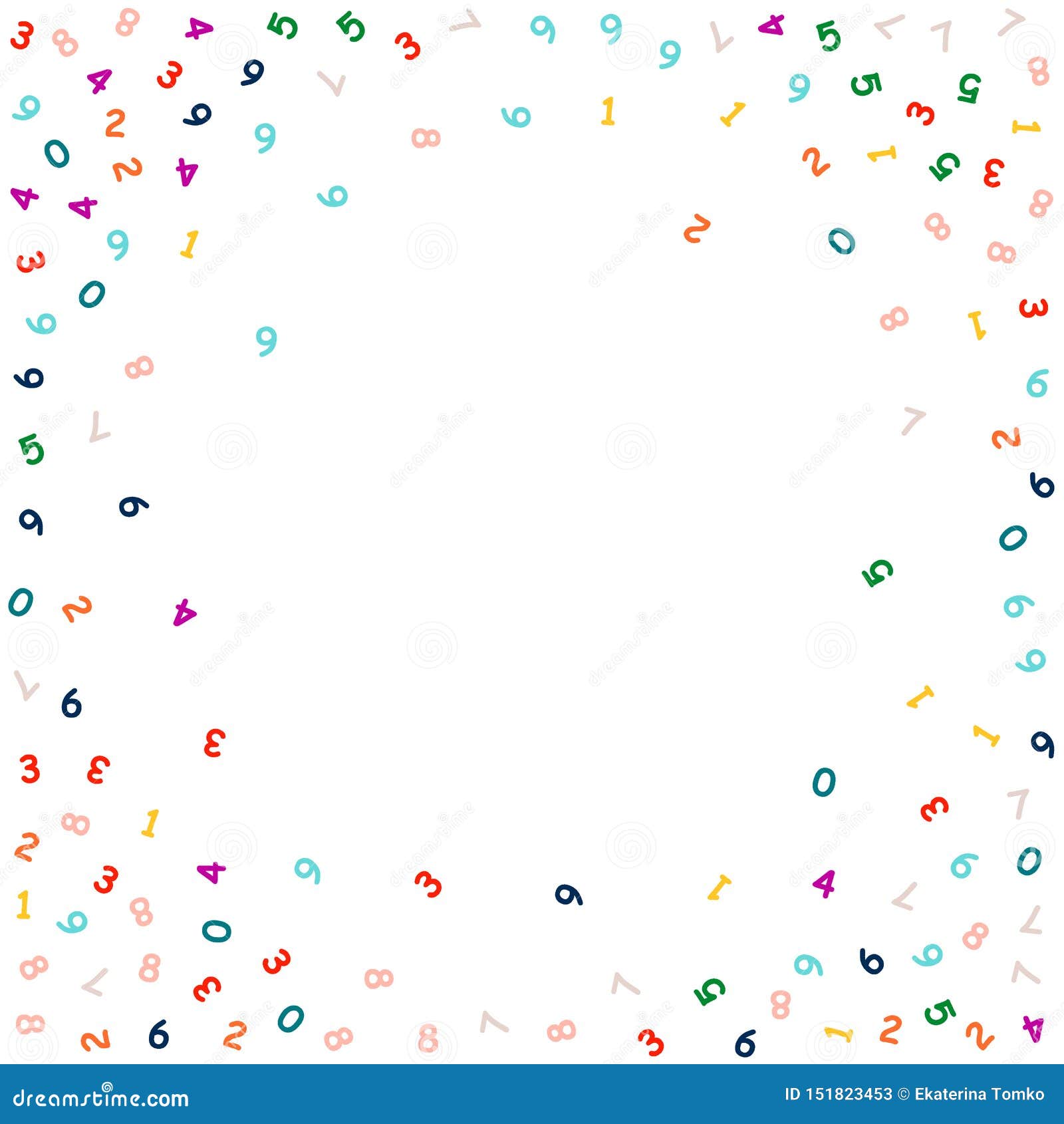 Colored Numbers. Abstract Background. Vector Geometric Design Stock ...