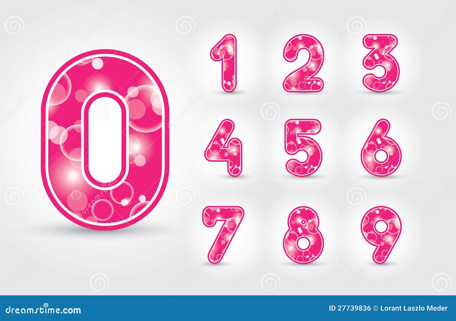 Colored numbers design stock vector. Illustration of modern - 27739836