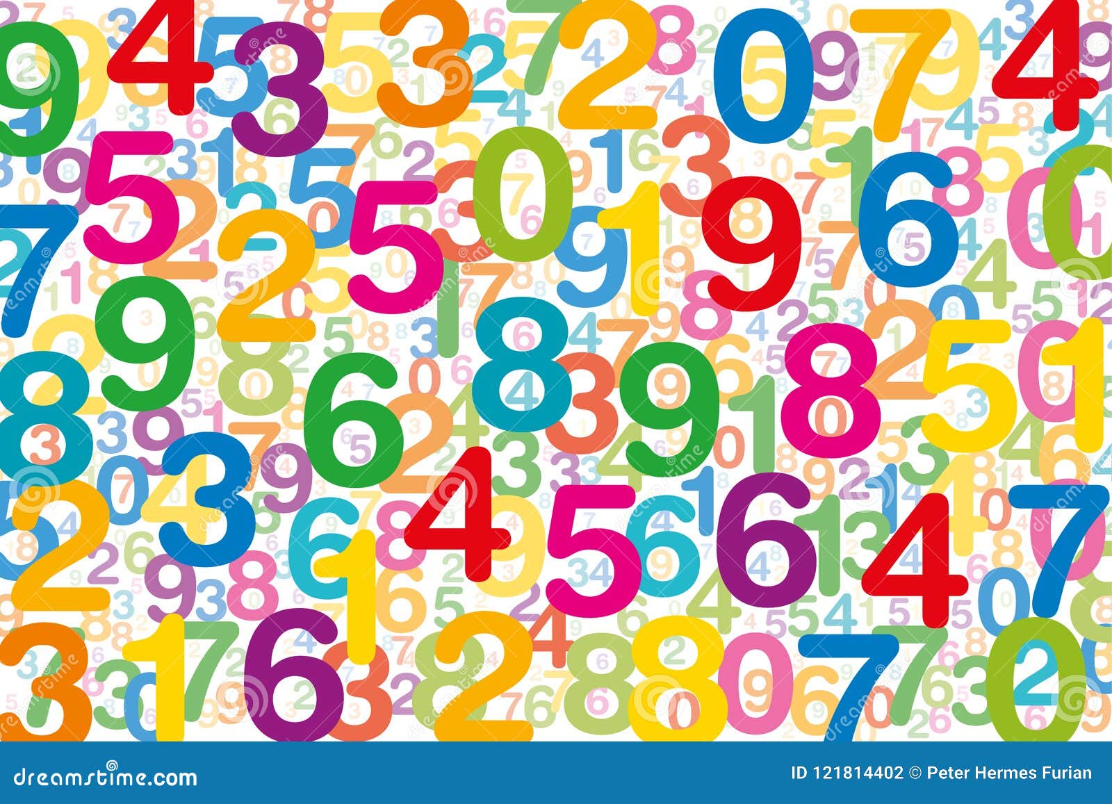 Colored Numbers Pencil Drawing Royalty-Free Stock Photo | CartoonDealer ...