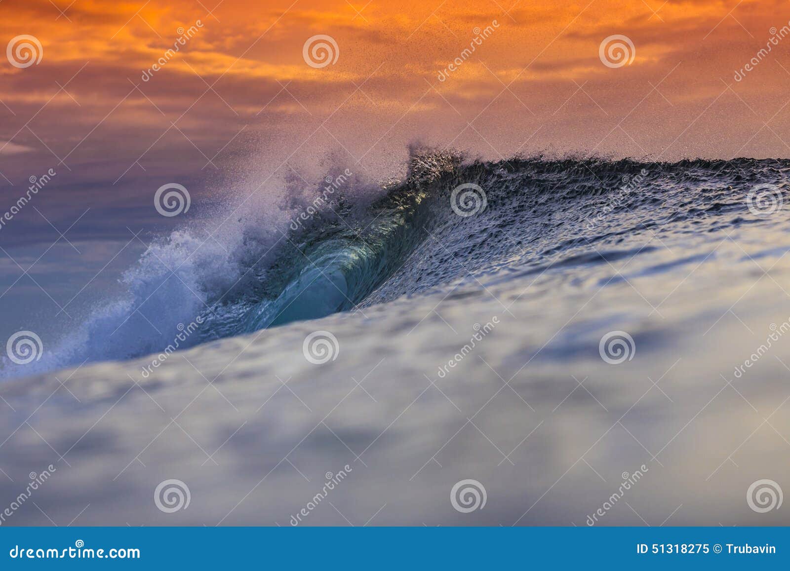 Colored Ocean Wave stock image. Image of view, large - 51318275