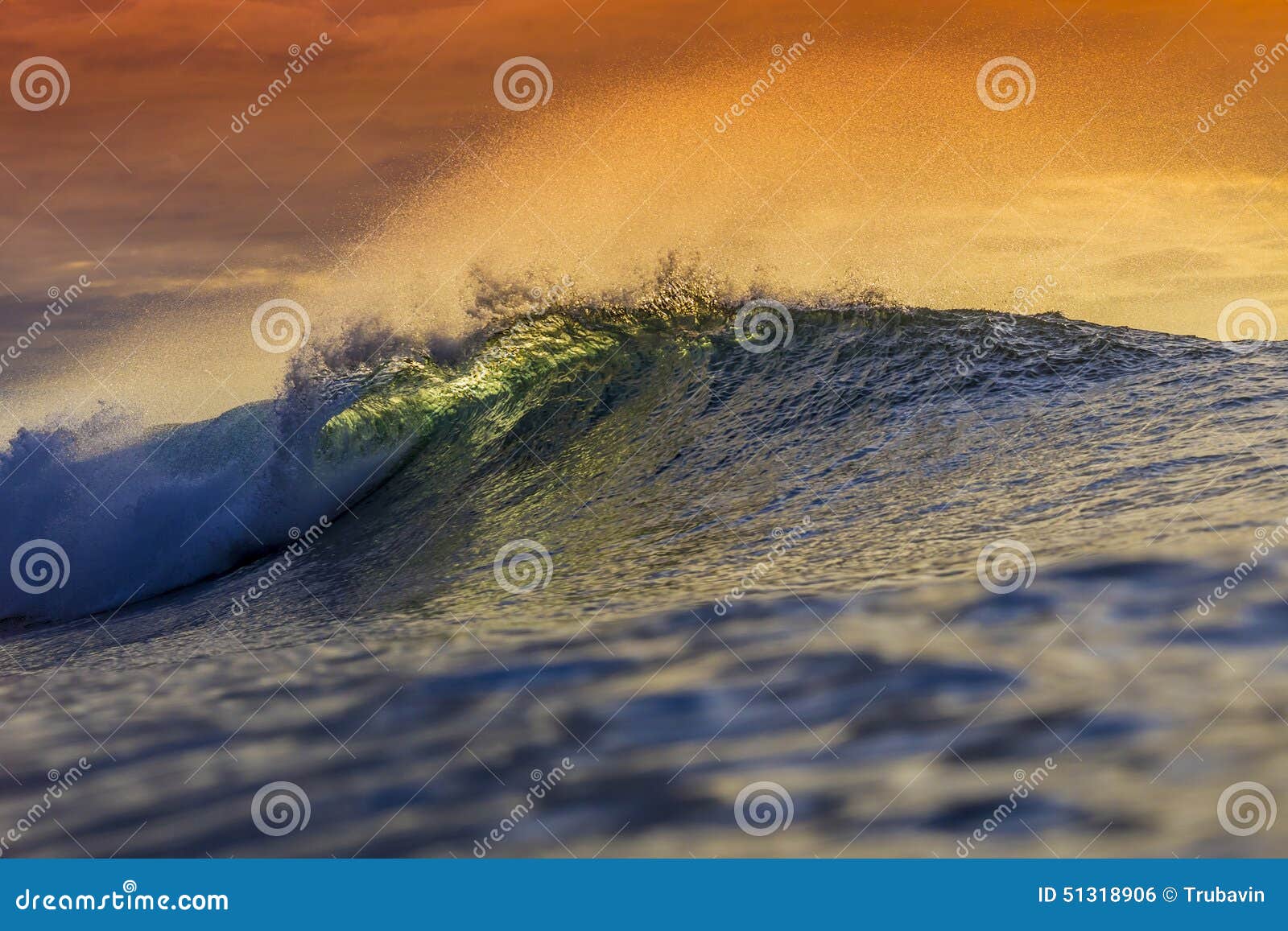 Colored Ocean Wave stock photo. Image of nature, rough - 51318906