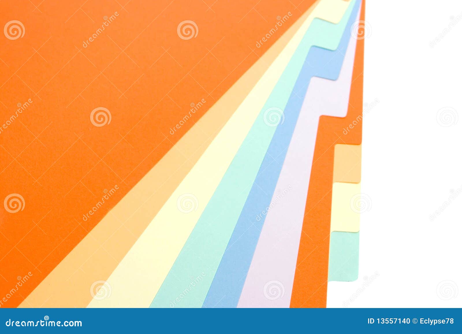 Colored office paper stock photo. Image of page, company - 13557140