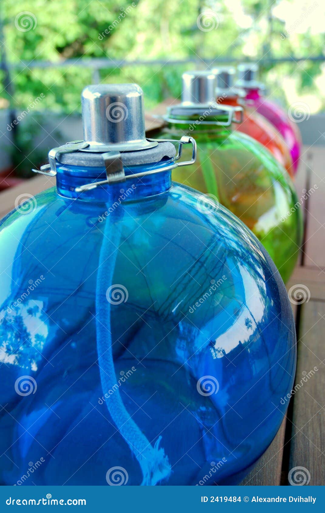 Colored Oil Lamps stock photo. Image of colours, shiny - 2419484