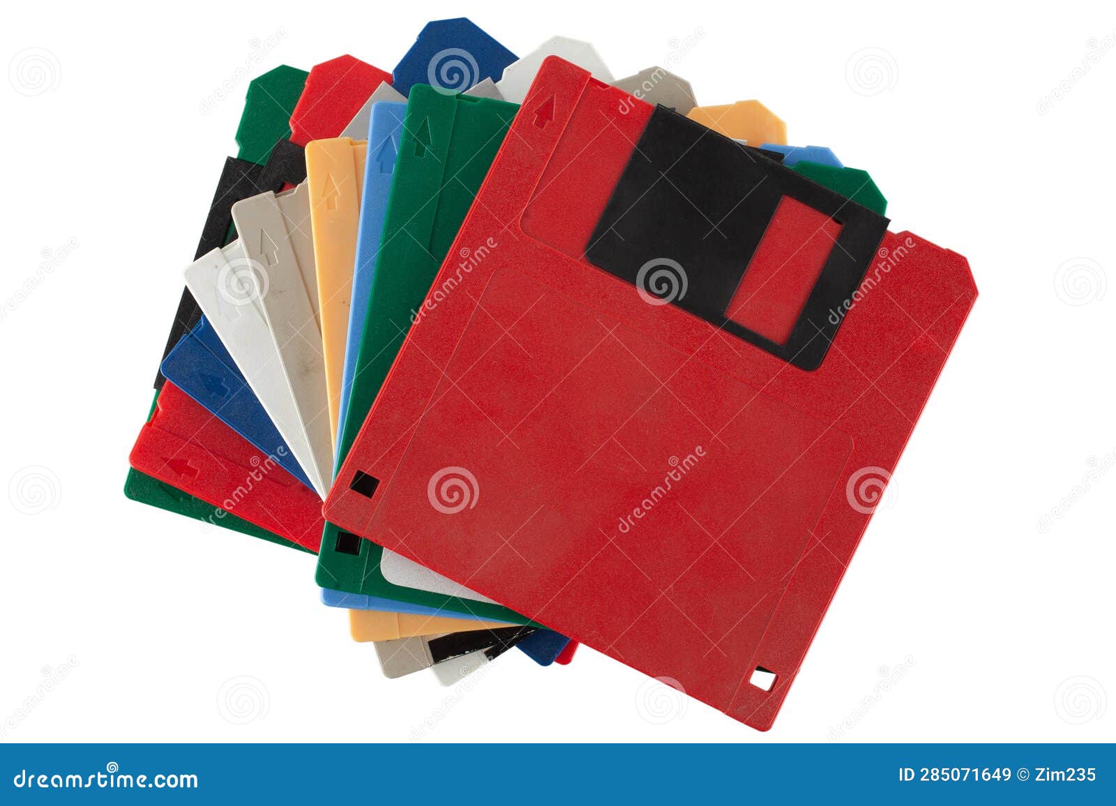 Colored Old Retro Floppy Diskettes in Stack Stock Image - Image of ...