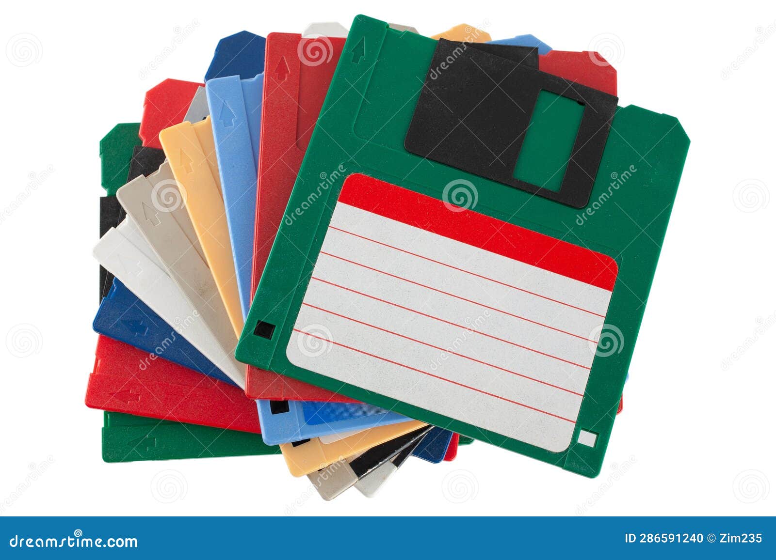 Colored Old Retro Floppy Diskettes in Stack Stock Photo - Image of ...