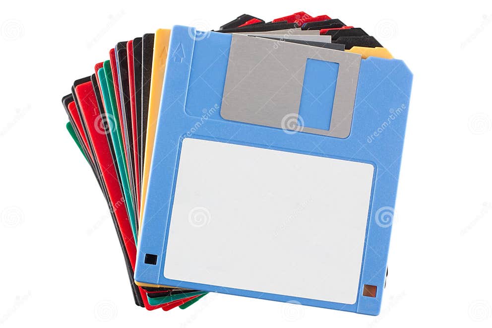 Colored Old Retro Floppy Diskettes in Stack Stock Photo - Image of ...