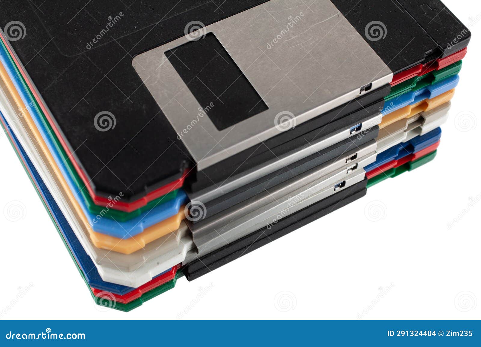 Colored Old Retro Floppy Diskettes in Stack Stock Photo - Image of ...