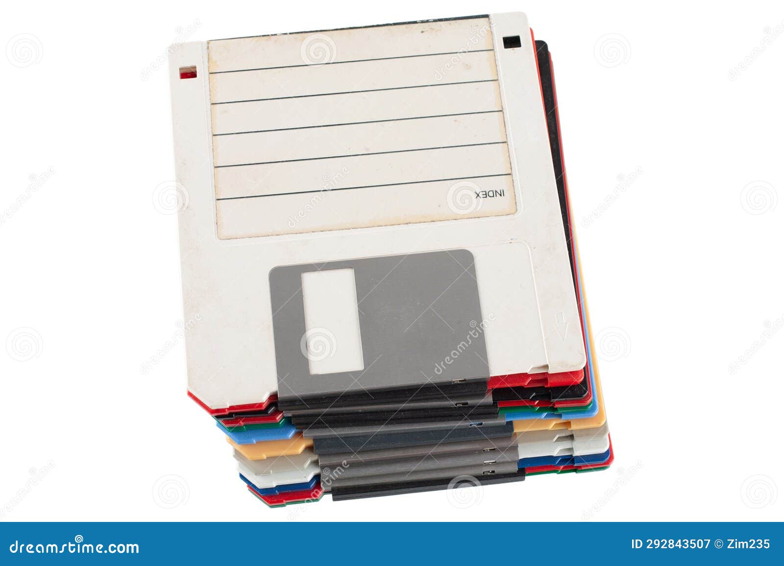 Colored Old Retro Floppy Diskettes in Stack Stock Image - Image of ...