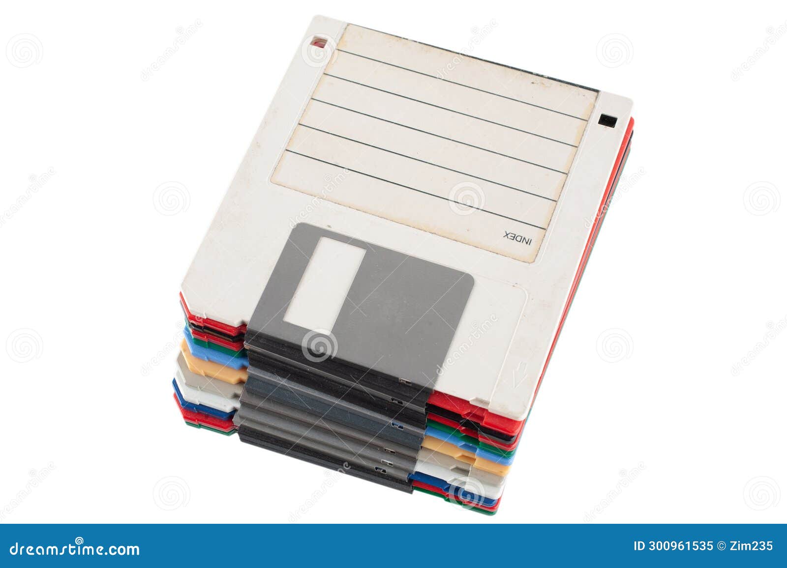 Colored Old Retro Floppy Diskettes in Stack Stock Image - Image of ...