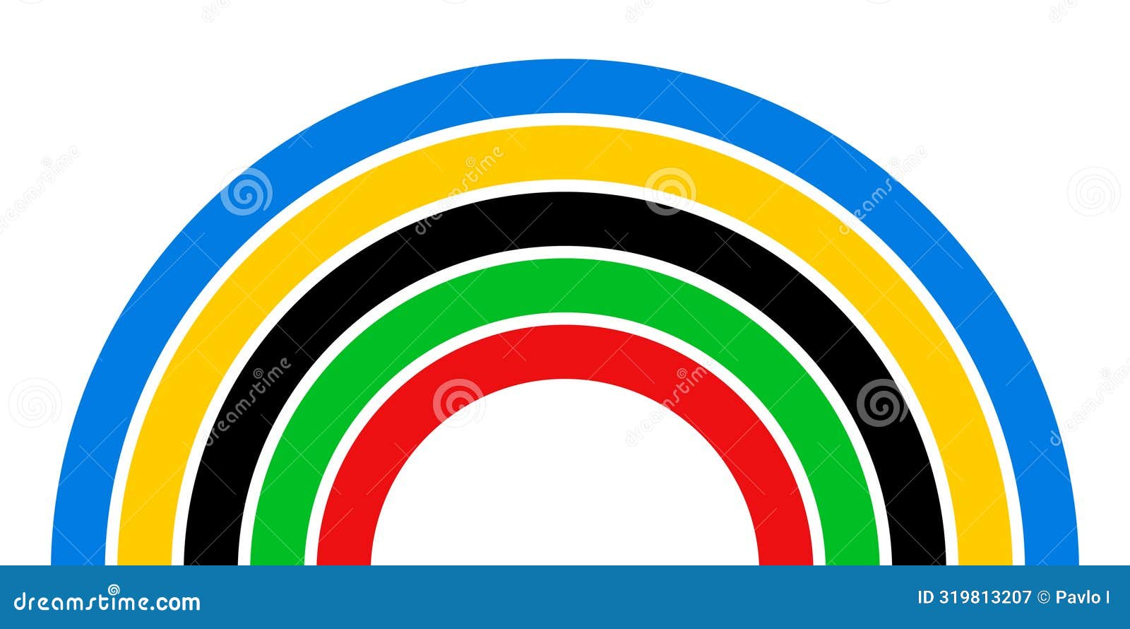 Colored Olimpic Games Rainbow Symbol Isolated - for Stock Stock Vector ...