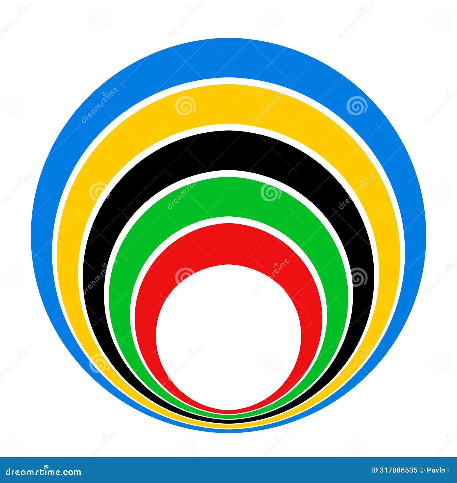 Colored Olympic Games Rainbow Lines Symbol Isolated - Vector ...