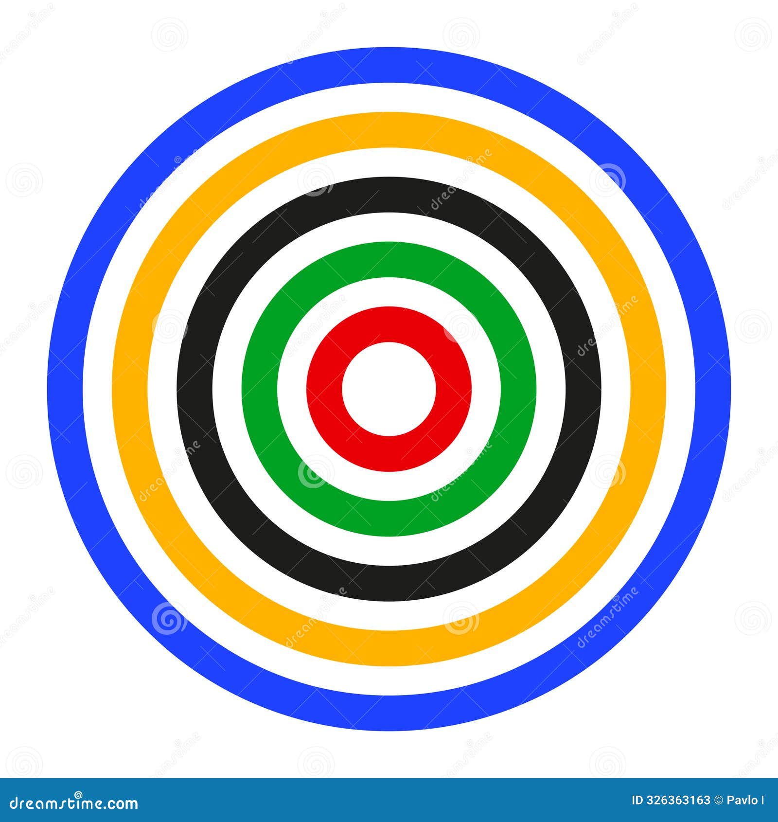 Colored Olympic Games Rainbow Rings Symbol Isolated Stock Vector ...