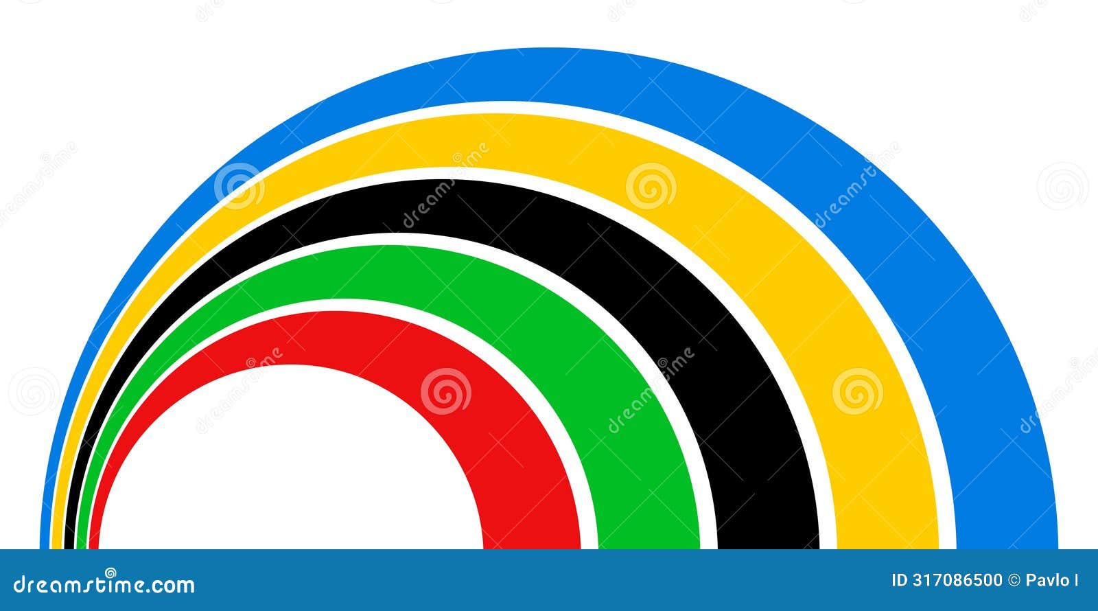 Colored Olympic Games Rainbow Symbol Isolated Stock Vector ...