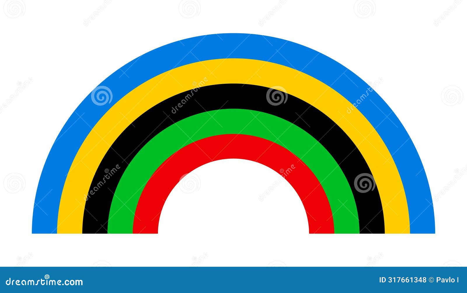 Colored Olympic Games Rainbow Symbol Isolated - Vector Stock Vector ...